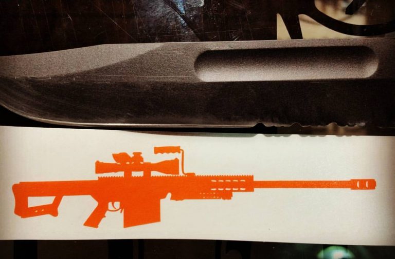 Barrett M107 Sniper Rifle decal - Dog Tag Decals