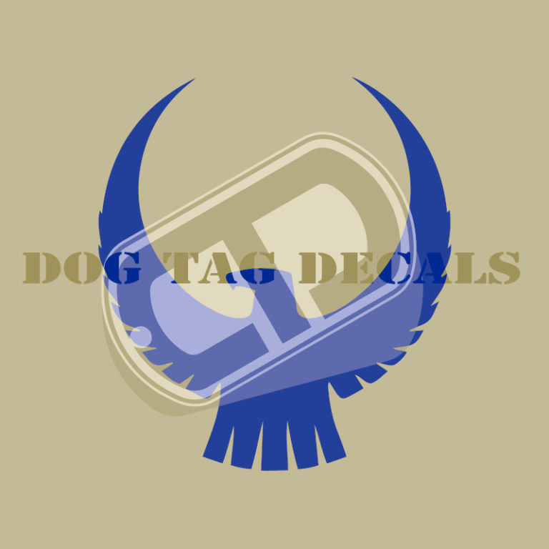 Blue Falcon Decal - Dog Tag Decals