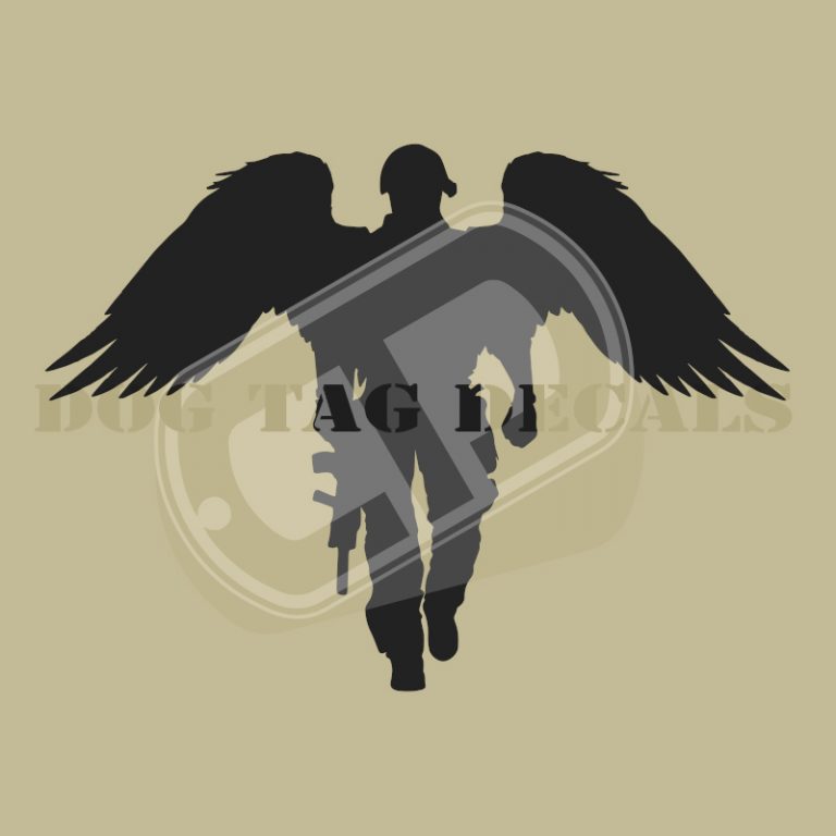 Soldier Angel - Dog Tag Decals